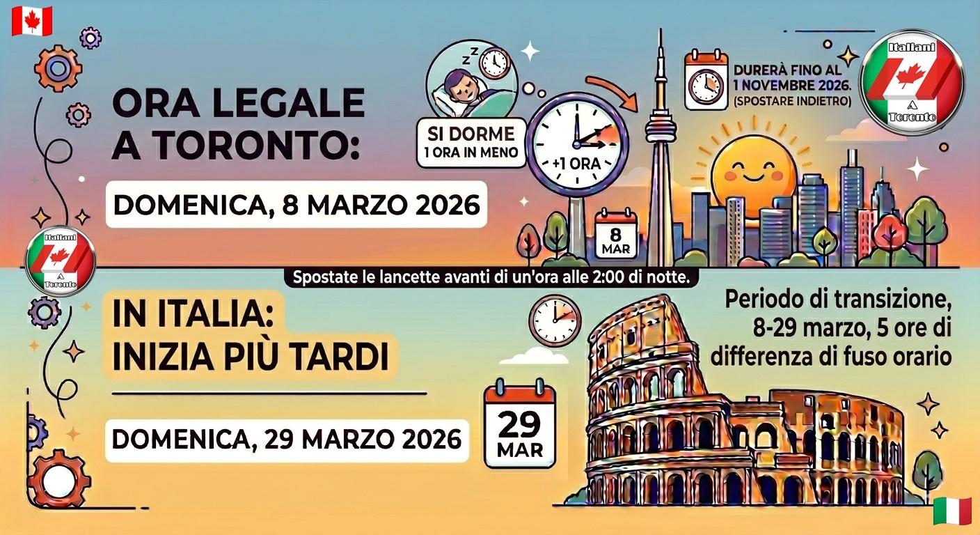 Ora legale 2026 - Italiani A Toronto